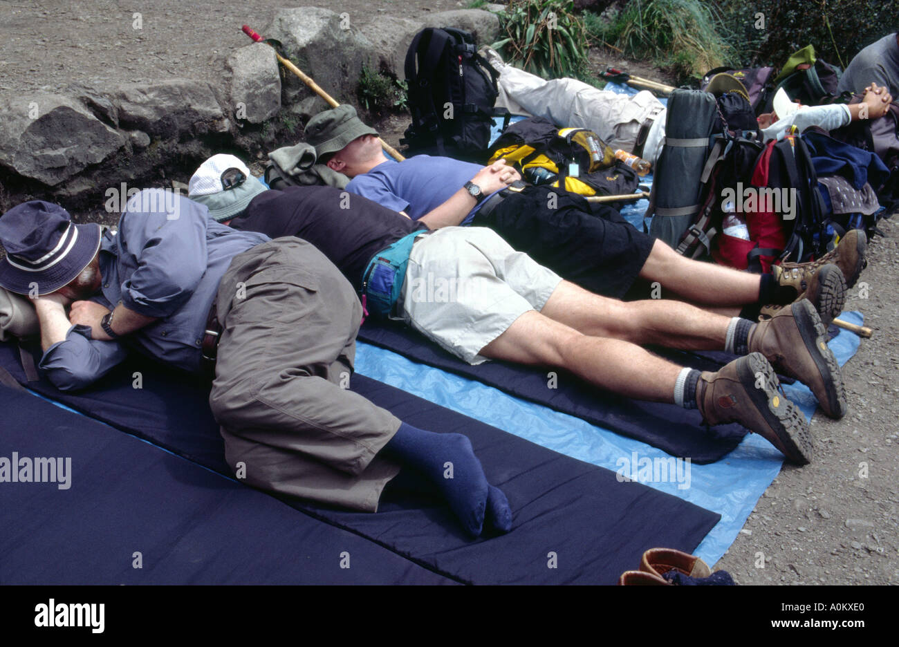 Exhausted hikers hi-res stock photography and images - Alamy