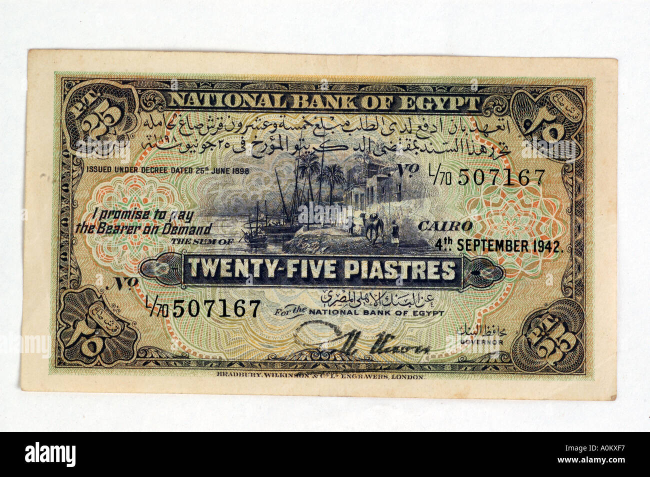 Old egyptian bank note hi-res stock photography and images - Alamy