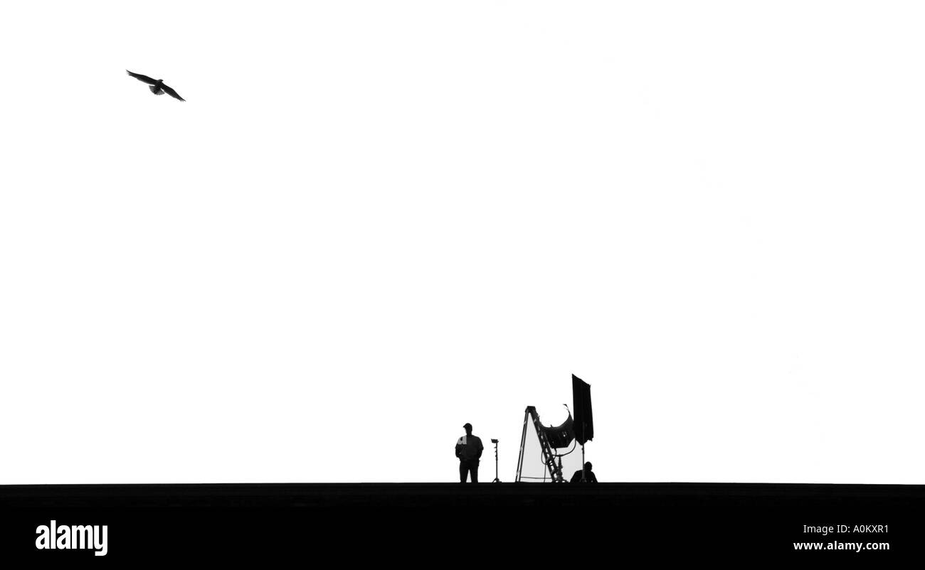 Filming silhouette Black and White Stock Photos & Images - Alamy