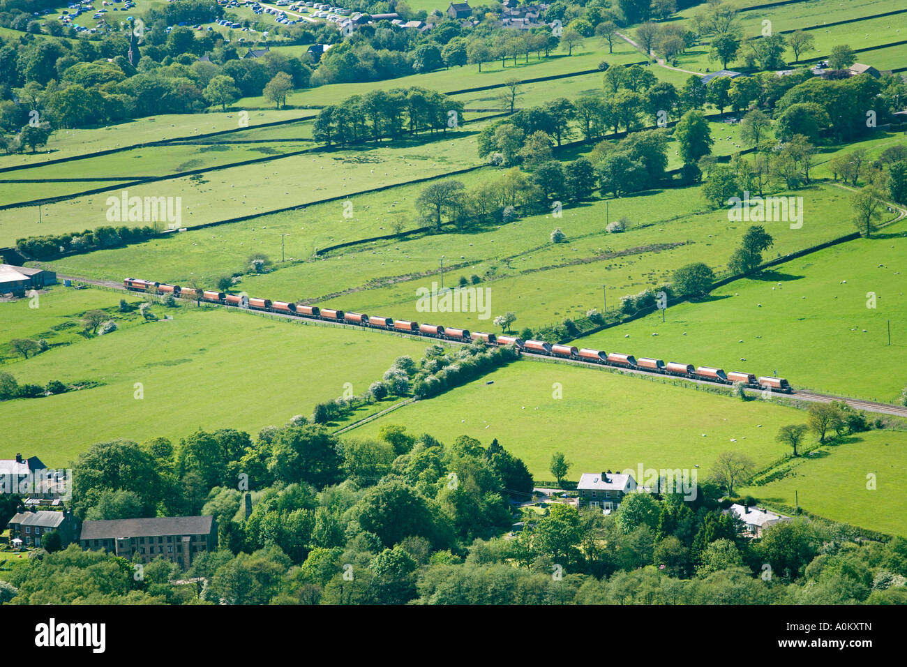 Commuter Train Traveling Through 'The Hope Valley' And "Barber Booth ...