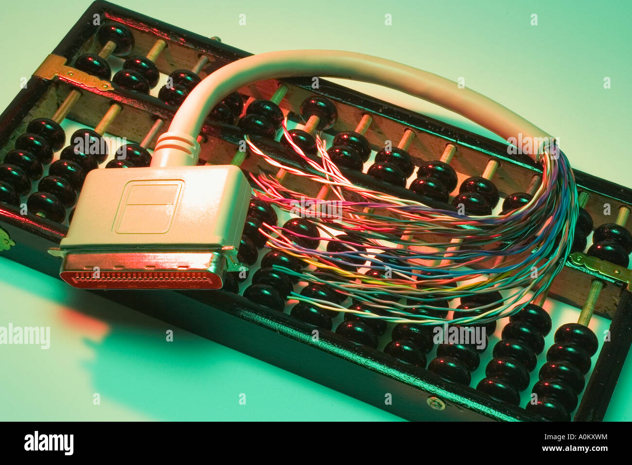 SCSI Connector and Abacus Stock Photo - Alamy