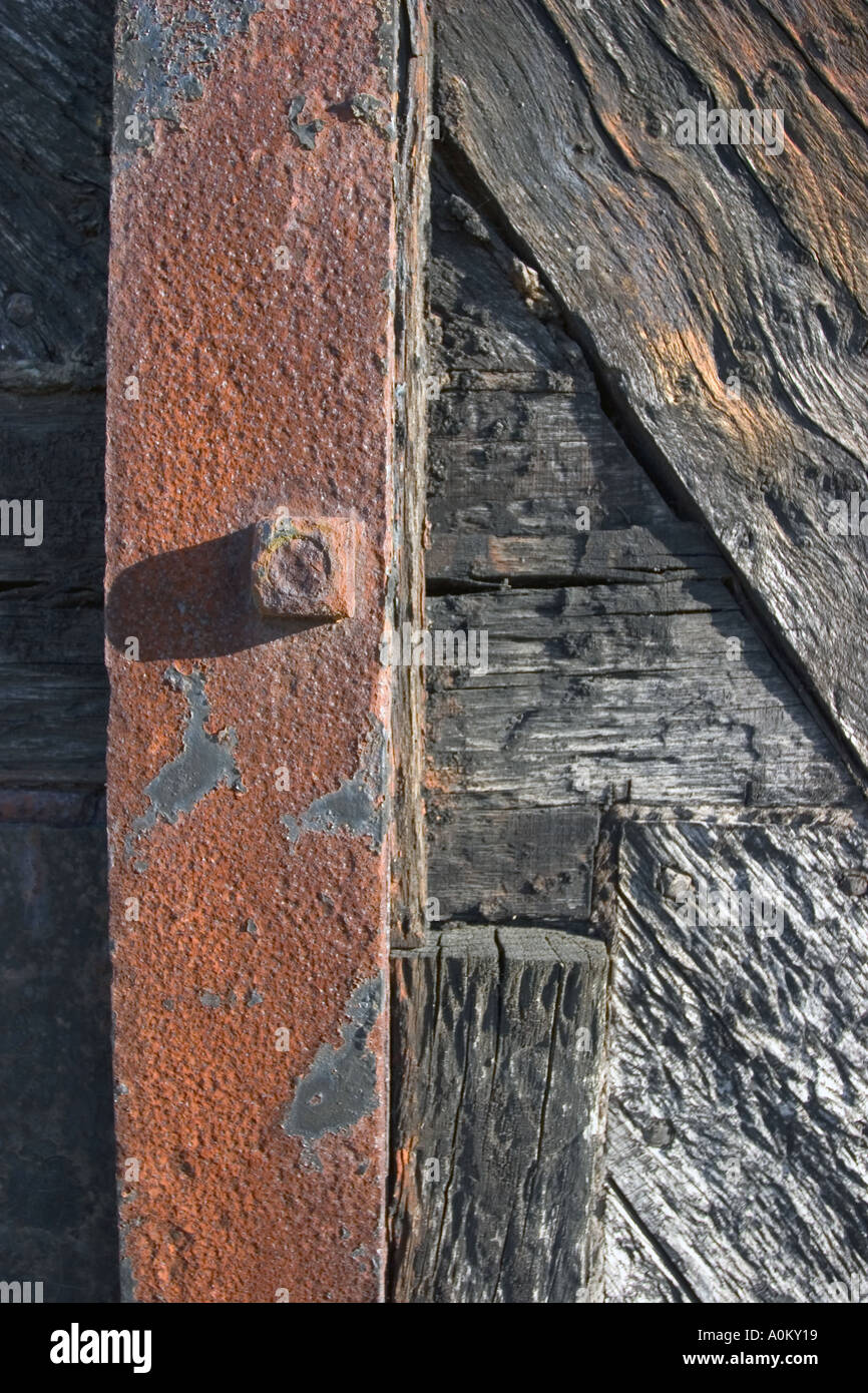 details of old rusted wooden door Stock Photo - Alamy