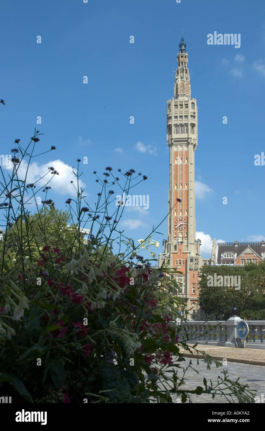 Town Hall Clock tower Lille Northern France Stock Photo - Alamy