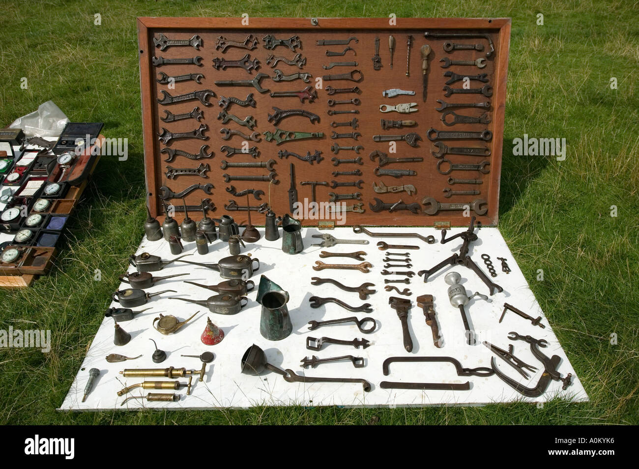 Engineering tools for steam engines Stock Photo - Alamy