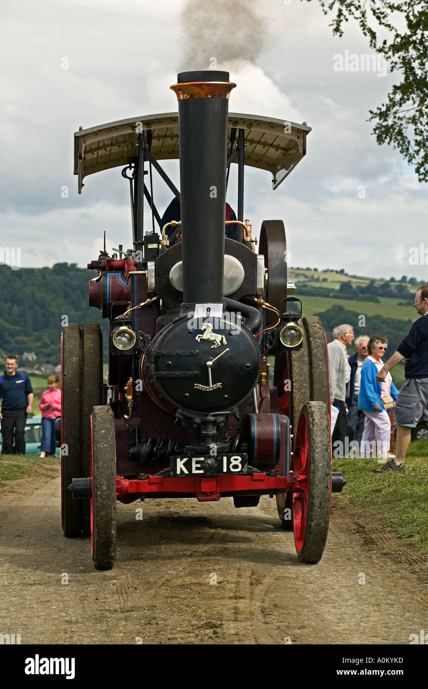 Traction engine at Clyro steam fair. Front on view Stock Photo - Alamy