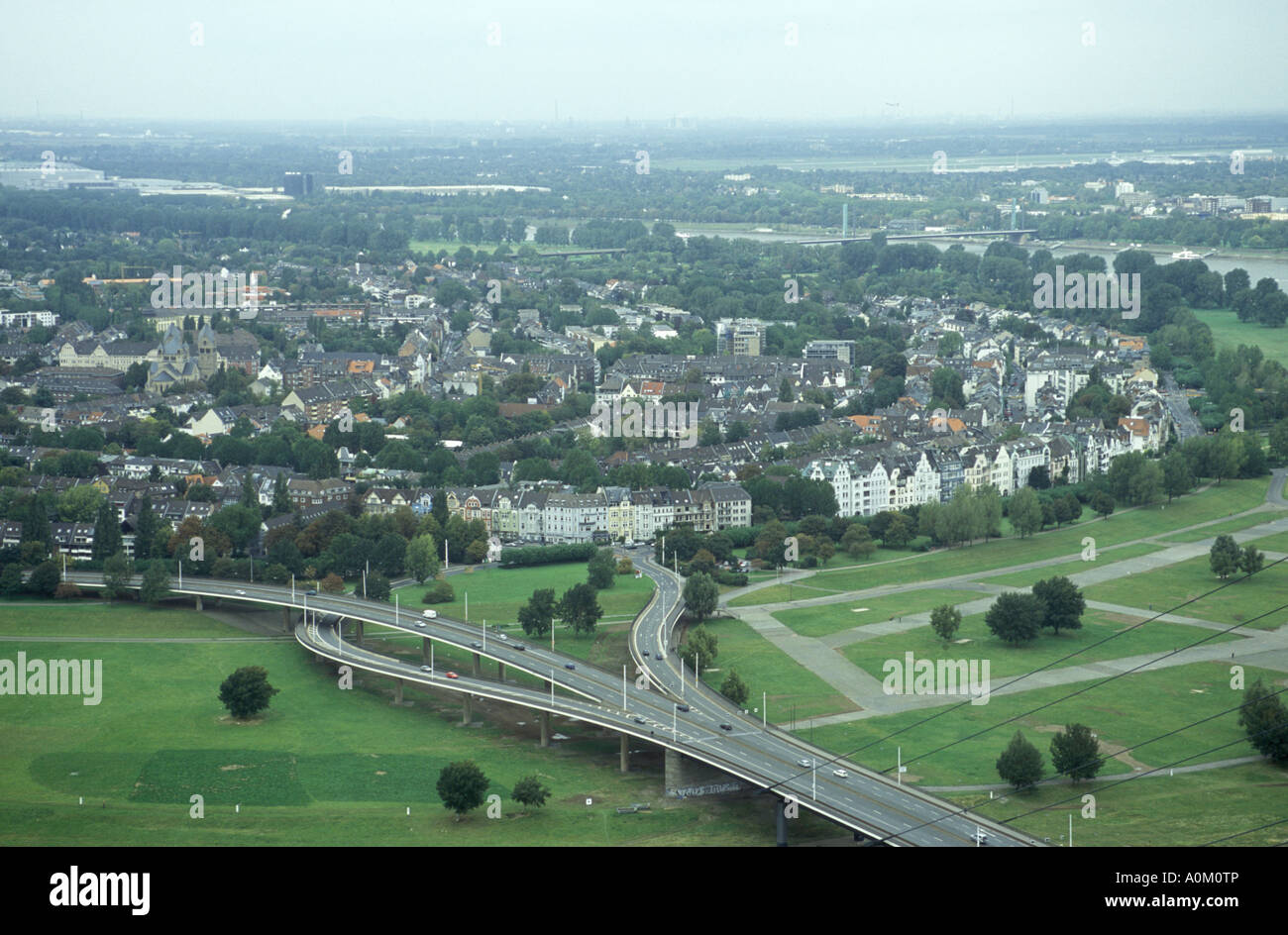 A view of the district of Oberkassel in Dusseldorf Germany Stock Photo ...