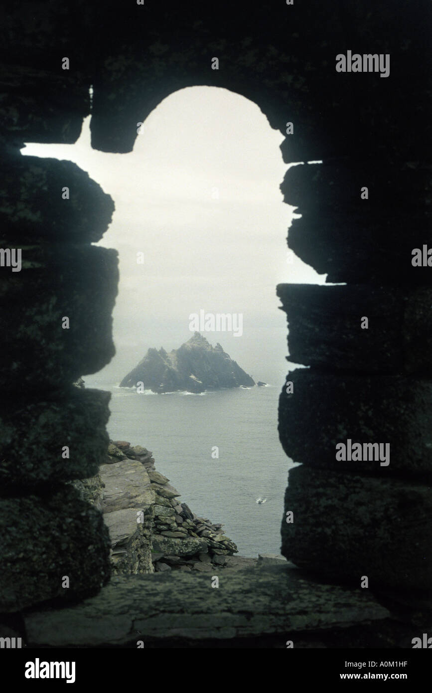 The Skellig Islands off the Kerry coast of Southwestern Ireland Stock ...