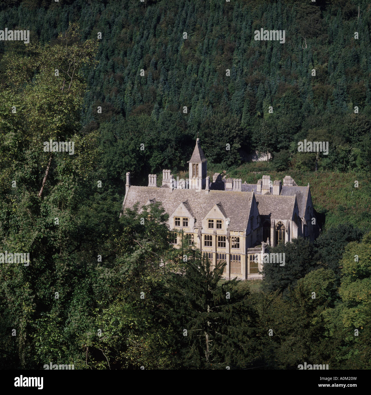 The unfinished Woodchester Park a victorian mansion in a valley in the ...