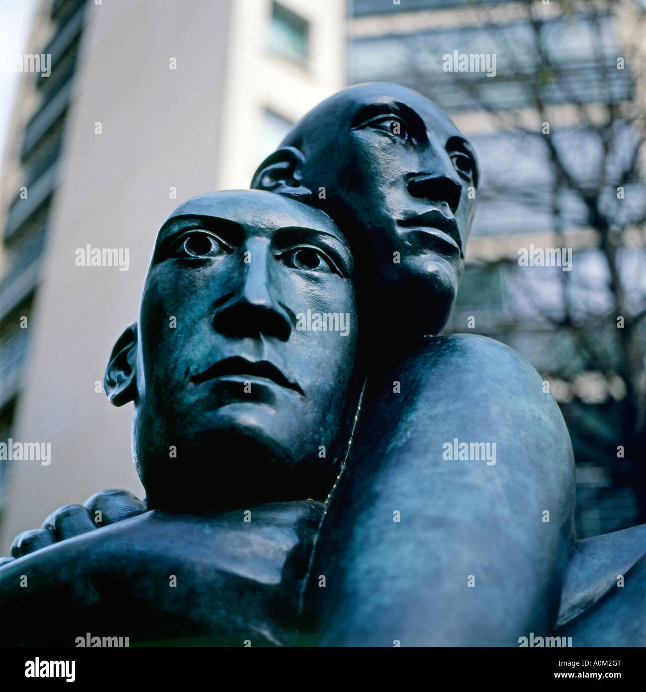 Detail of Jon Buck's sculpture The Family in Sheldon Square Paddington ...