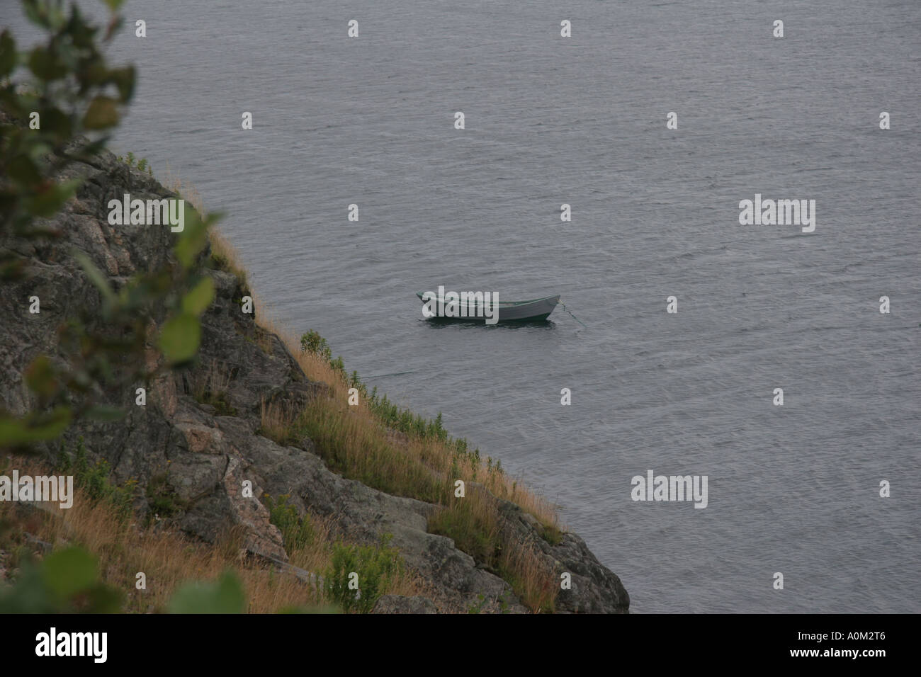 Dory on a mooring Stock Photo - Alamy