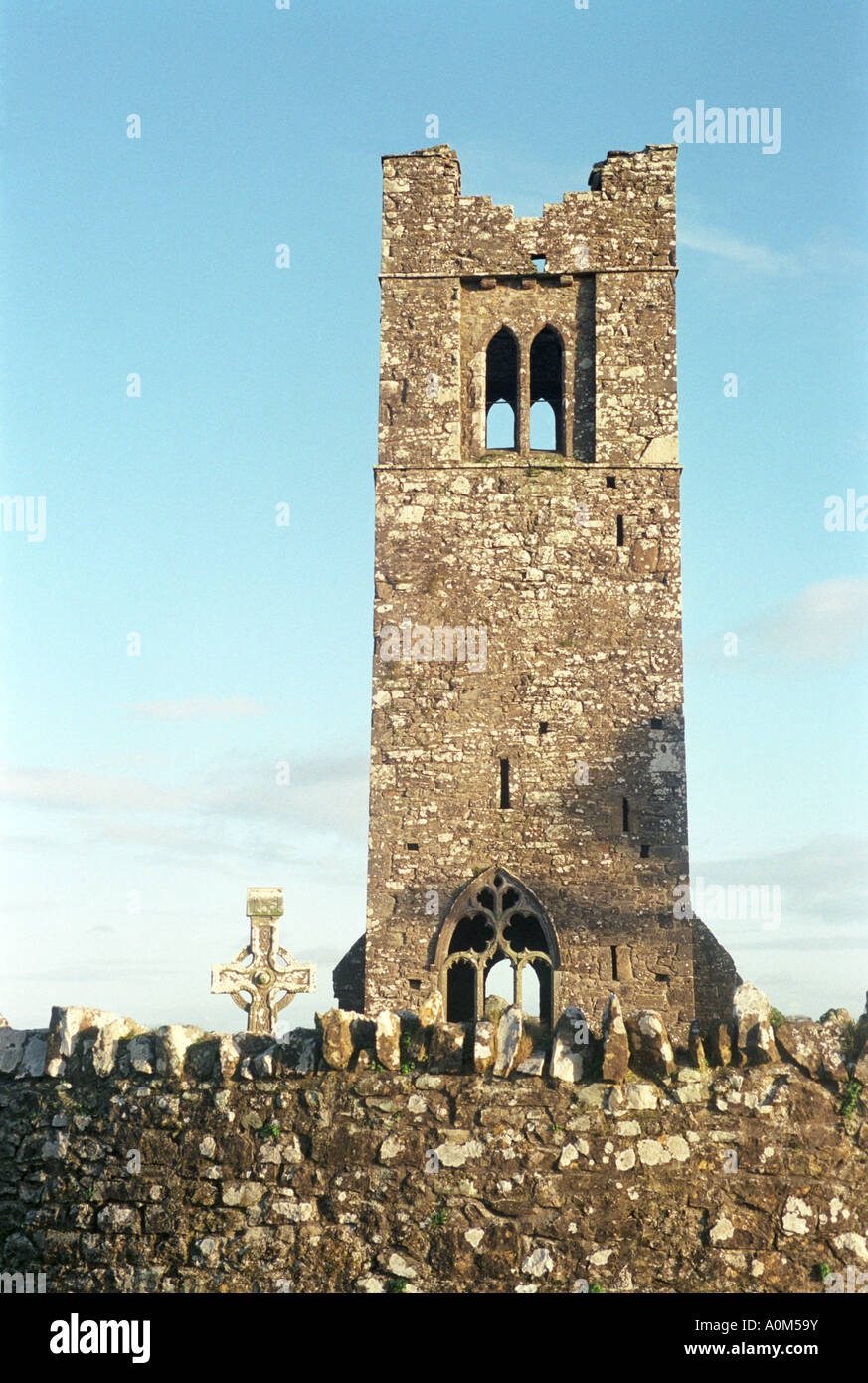 Belltower at Slane Abbey in County Meath Ireland Stock Photo - Alamy