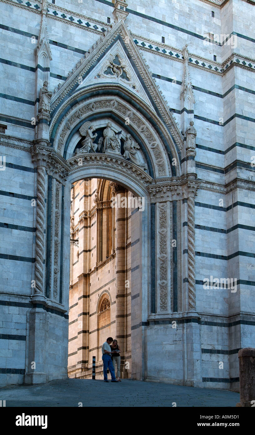 Archway into the Piazza del Duomo Sienna Tuscany Italy Stock Photo - Alamy
