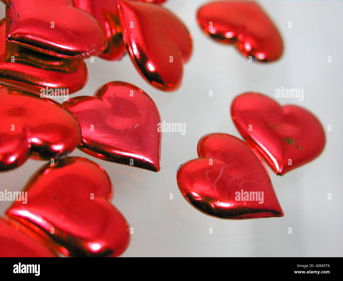 Red Heart shapes Stock Photo - Alamy
