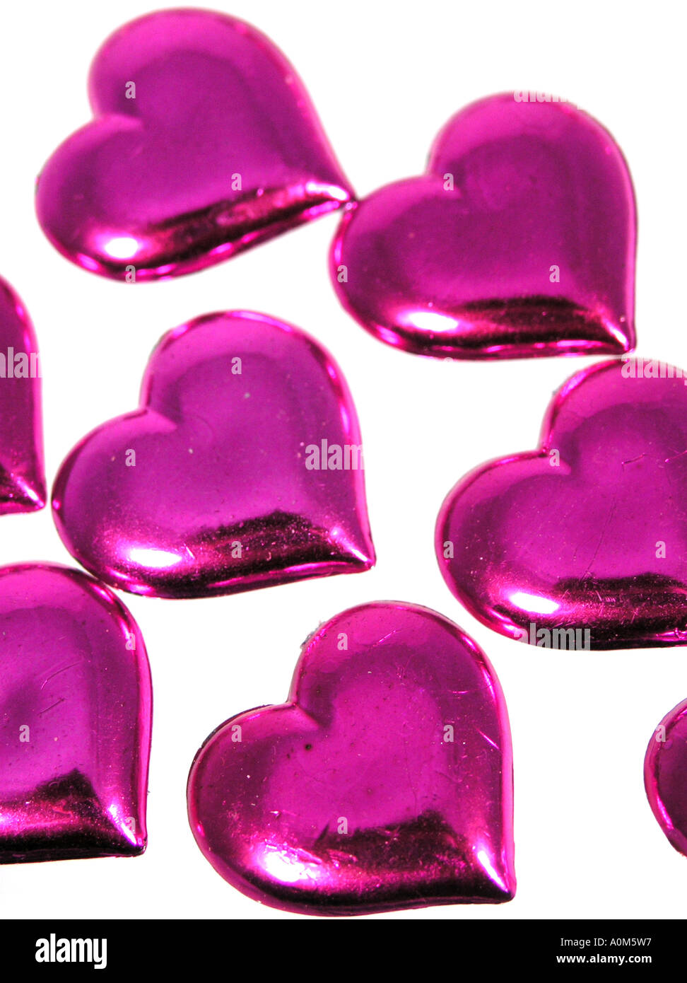 Pink Heart shapes Stock Photo - Alamy