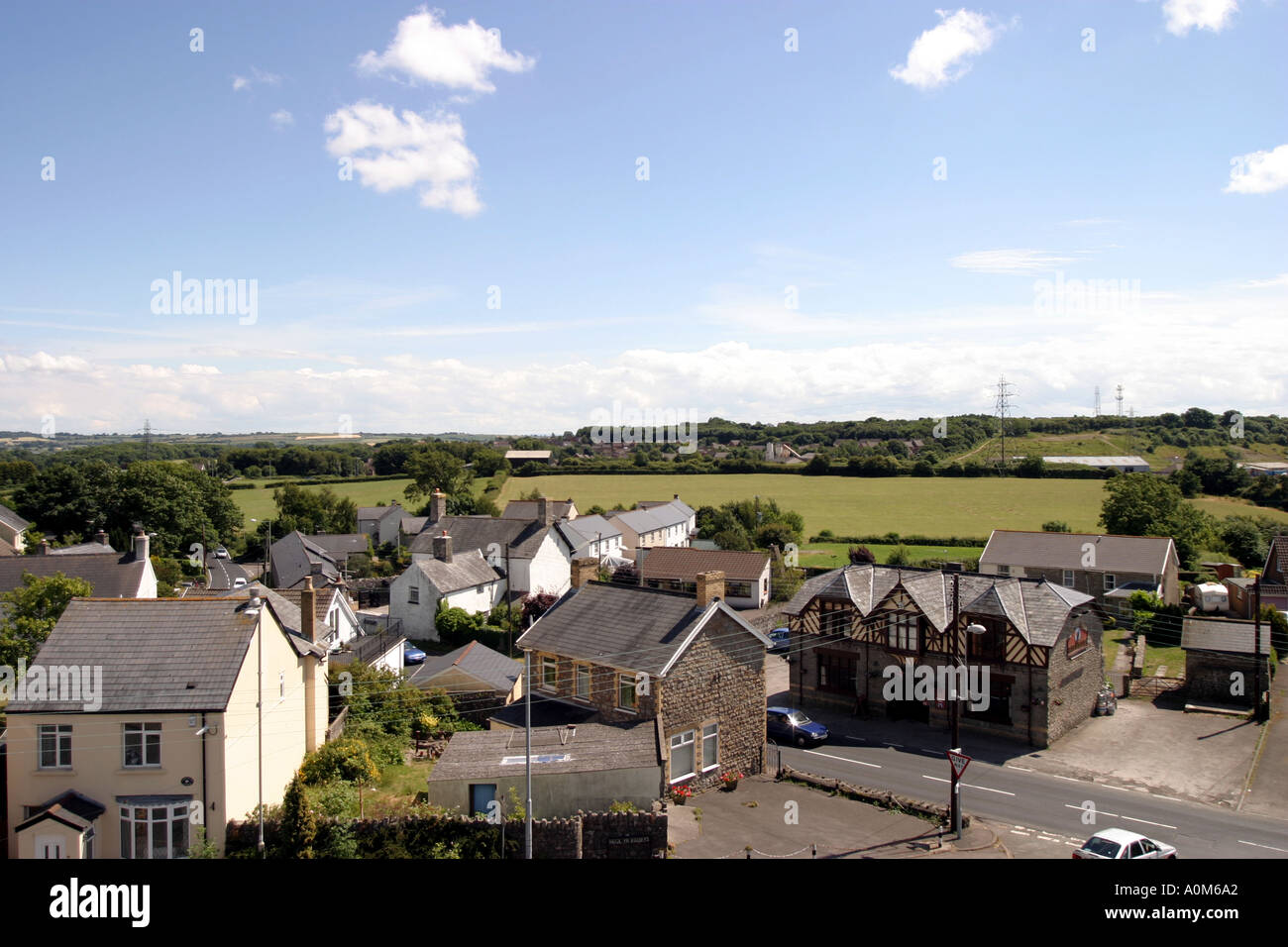 Castell Coety Coity Castle Bridgend South Wales view of Coity Stock ...