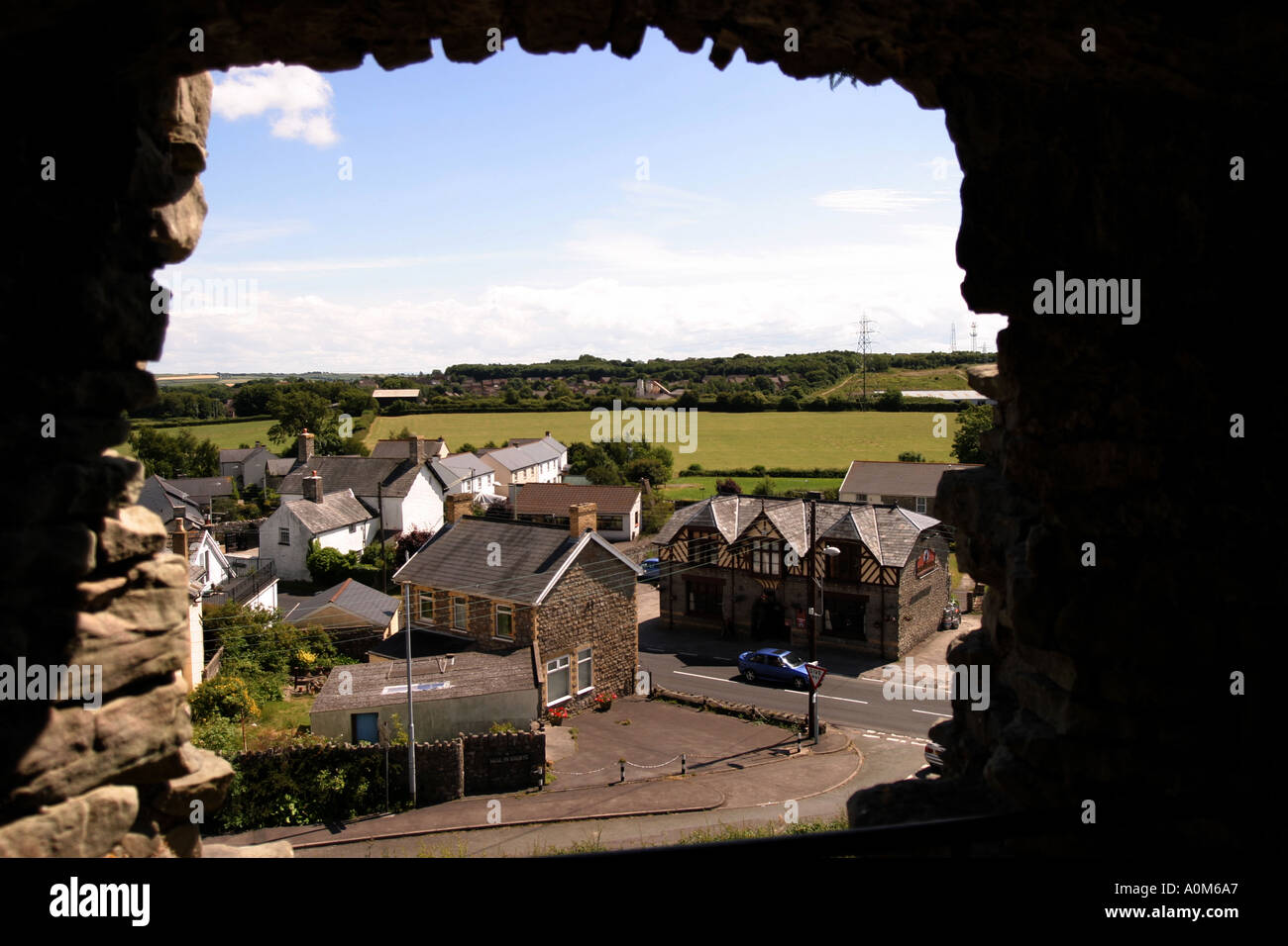 Castell Coety Coity Castle Bridgend South Wales view of Coity Stock ...