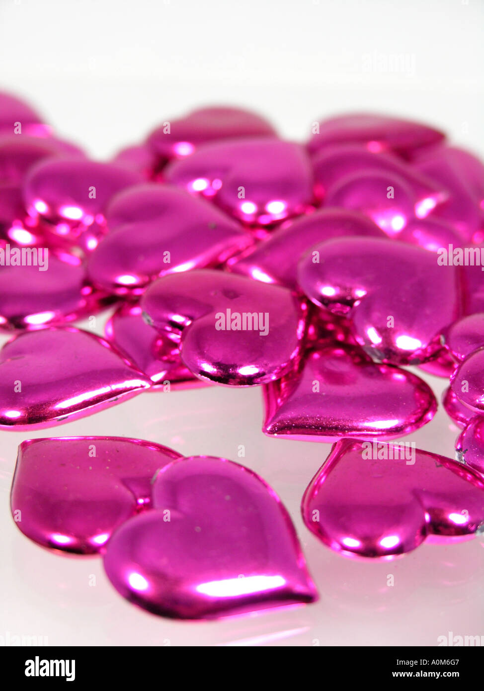 Pink Heart shapes Stock Photo - Alamy