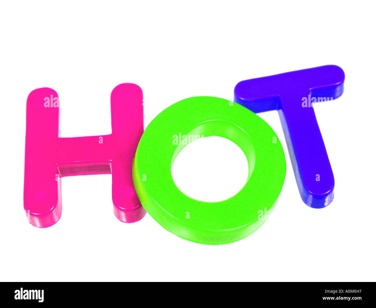 Fridge magnets forming the word HOT Stock Photo - Alamy