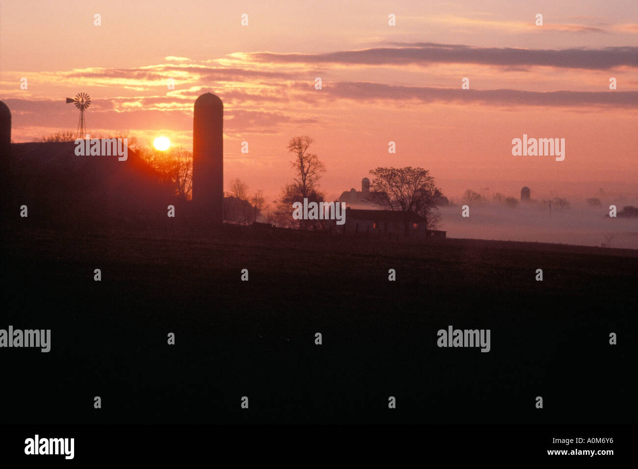 Early Morning Sunrise On The Farm