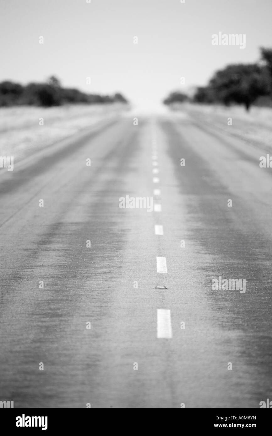 Empty open highway in Black and White Stock Photos & Images - Alamy