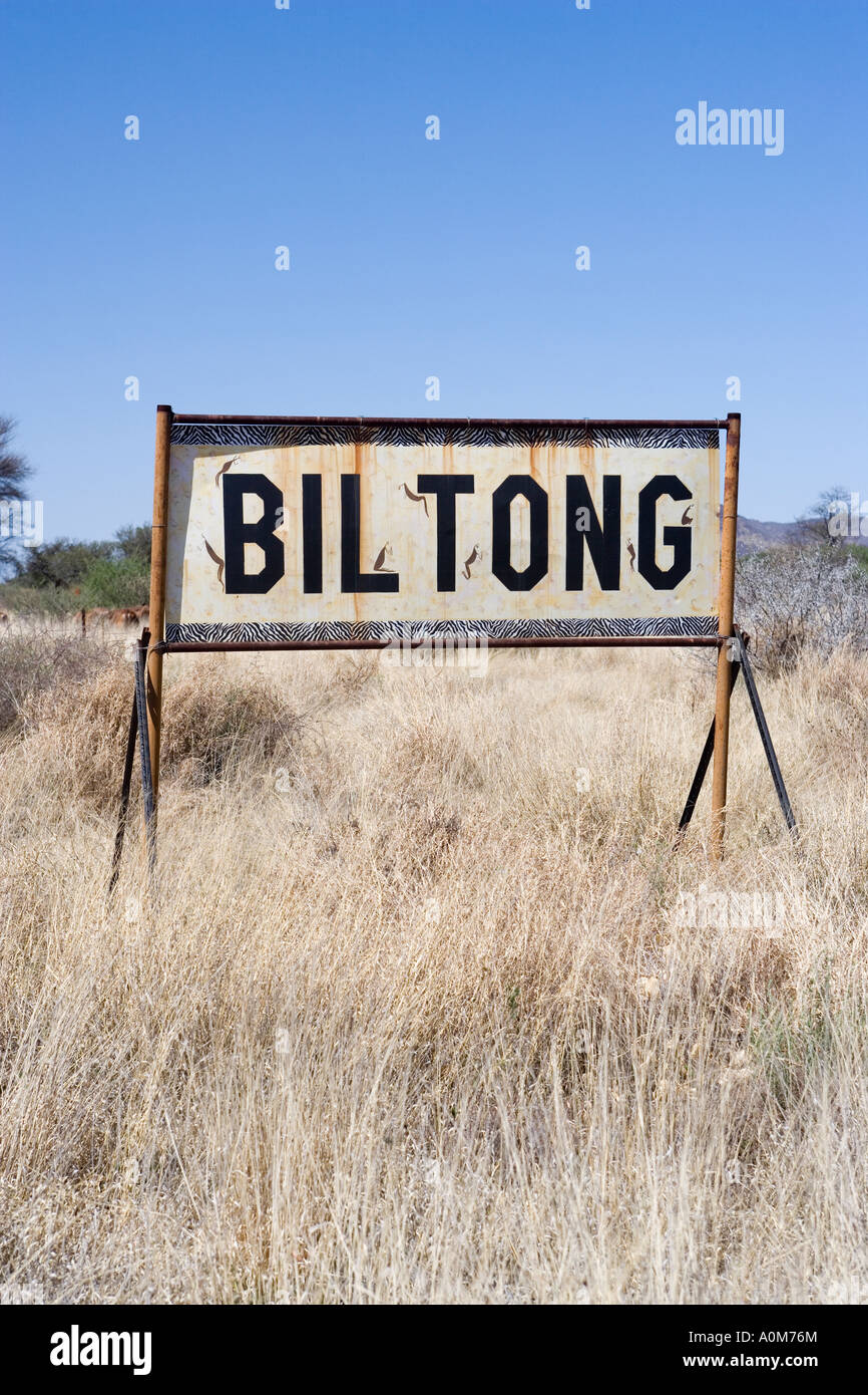 Biltong Sign Namibia Stock Photo - Alamy