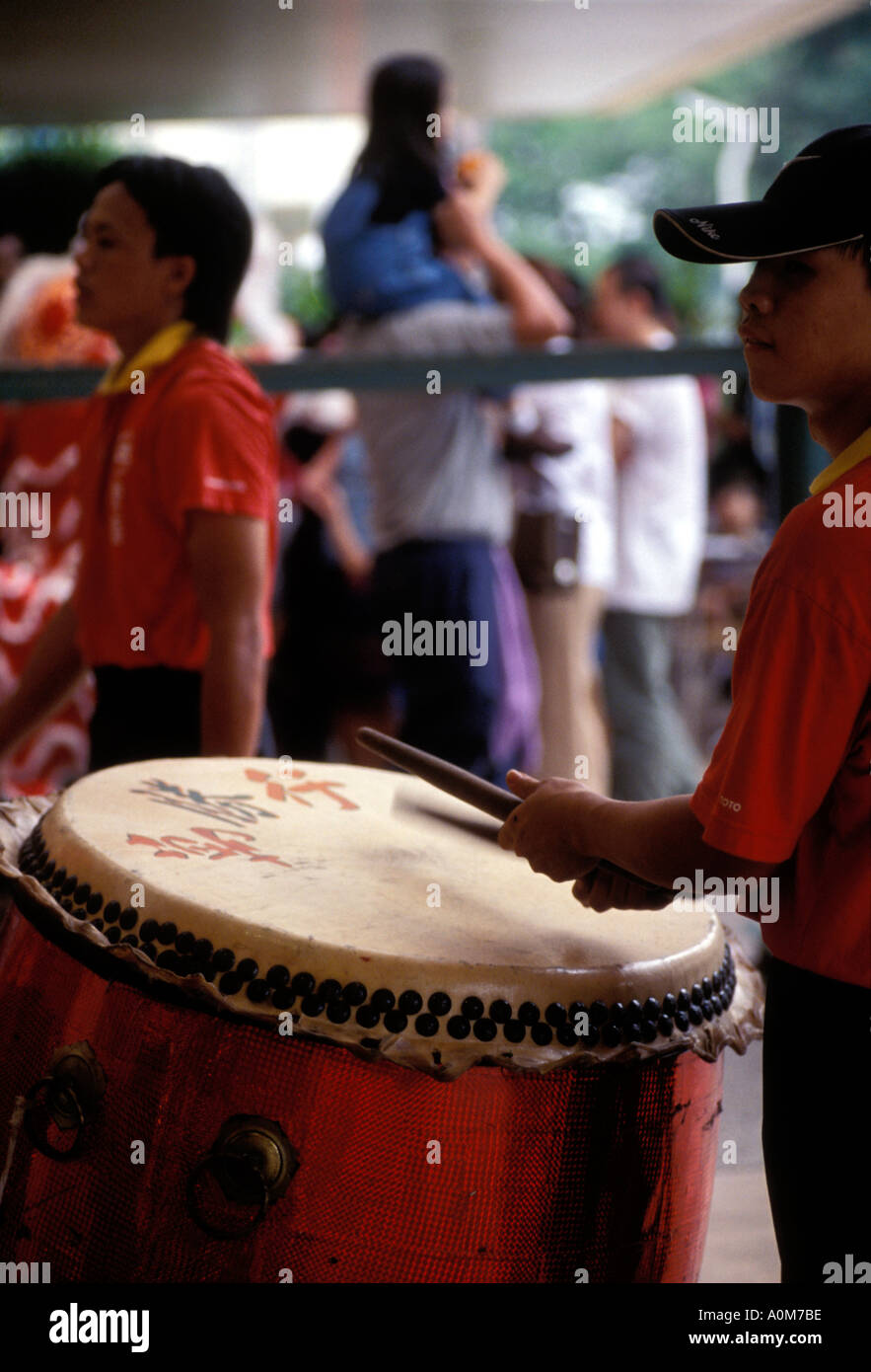 Chinese lion dance drums Stock Photo - Alamy