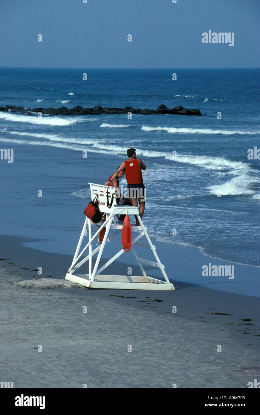 Stone Harbor NJ New Jersey beach patrol life guard Stock Photo - Alamy