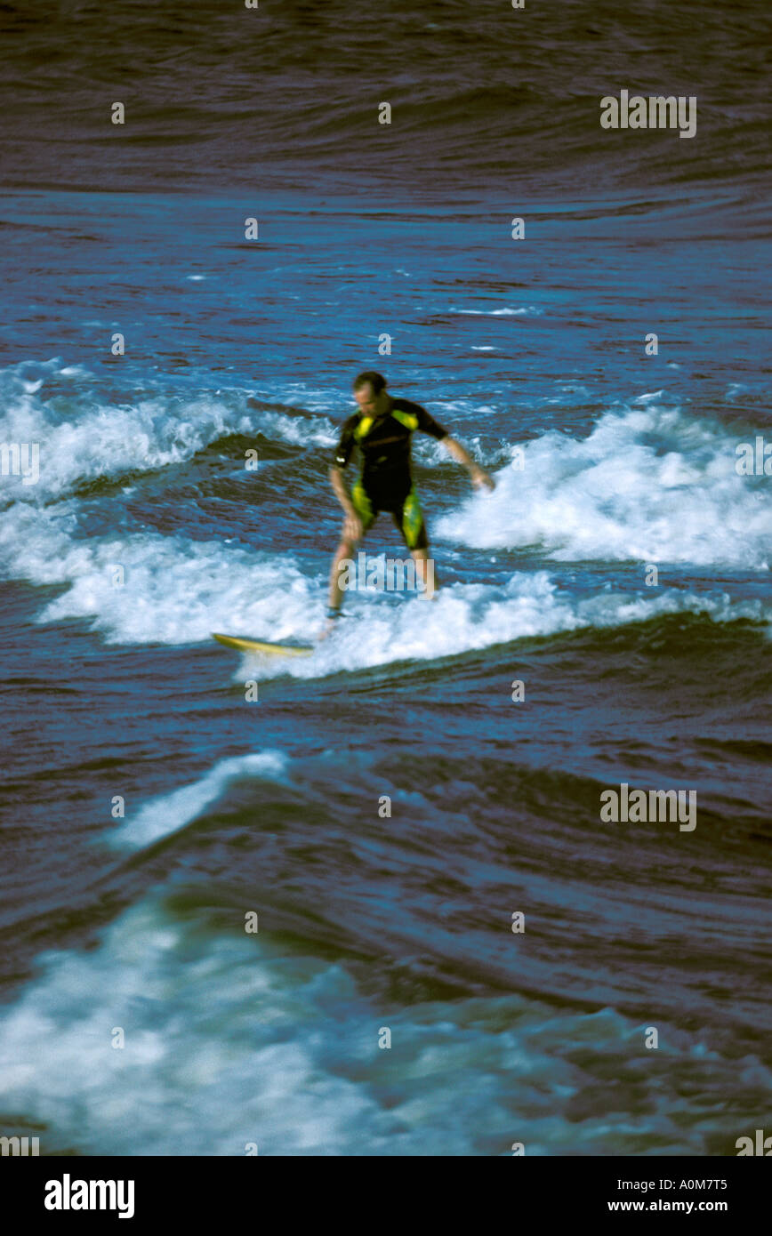 Stone Harbor NJ New Jersey beach patrol surfer ocean waves surf Stock ...