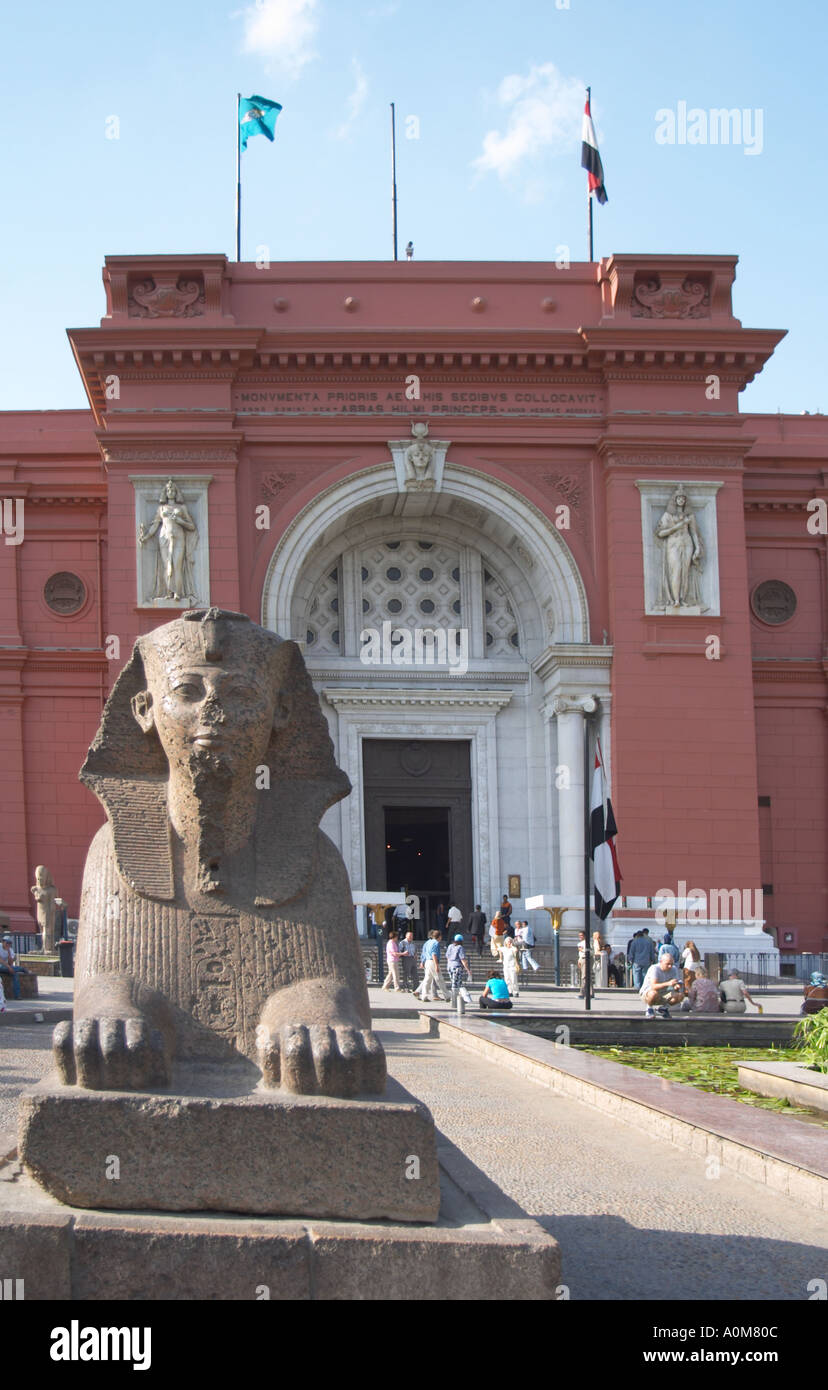 A sphinx outside the Cairo Museum Stock Photo - Alamy