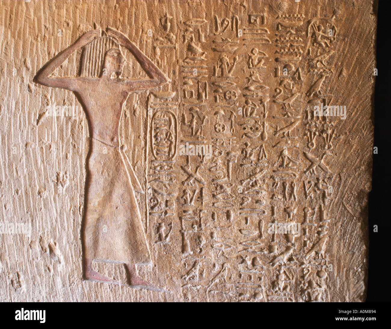 Carvings inside the tomb of Osorkon II at Tanis in the Eastern Delta of ...