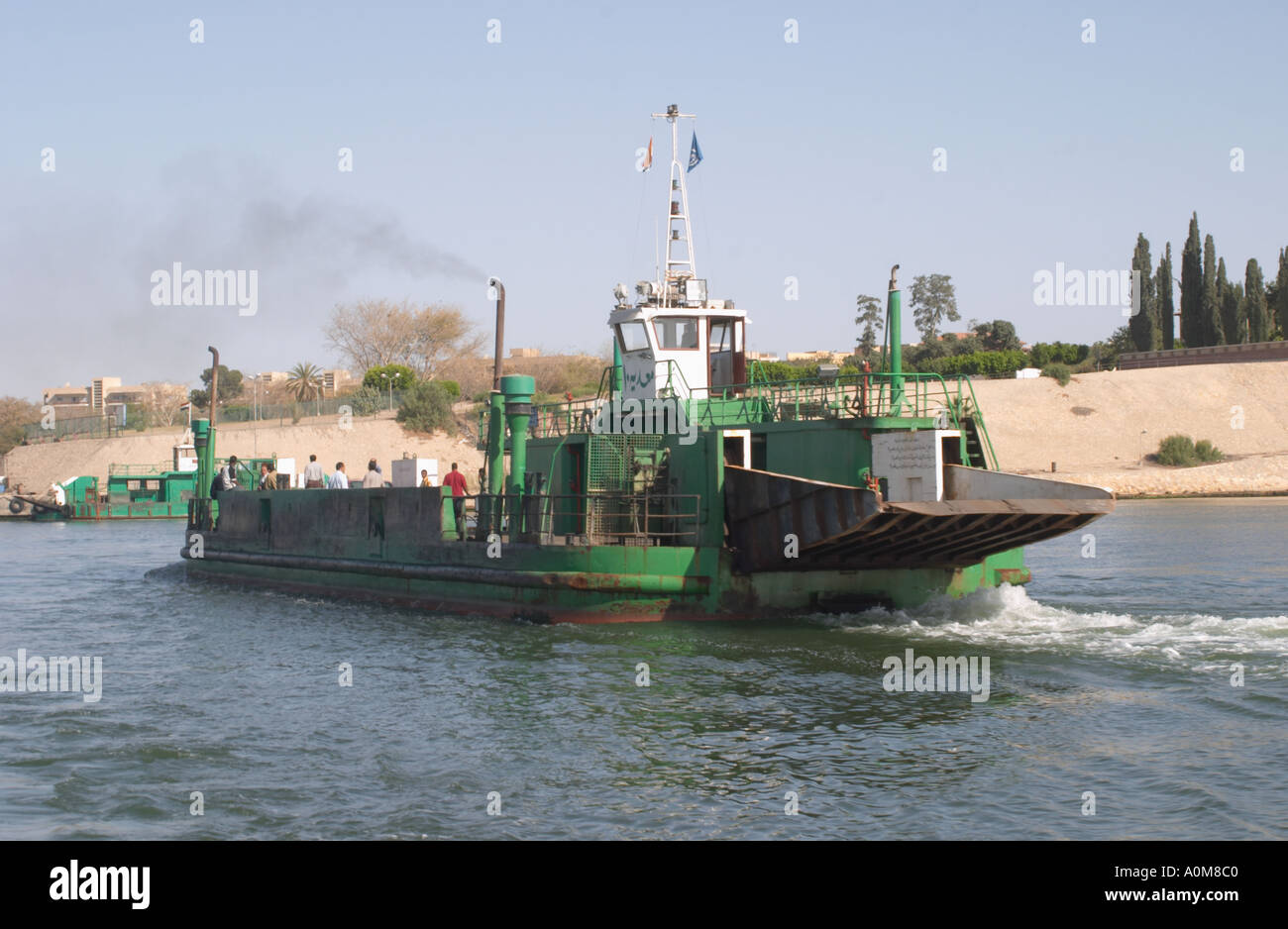 Crossing the Suez canal by Ferry at Ismalia Stock Photo - Alamy