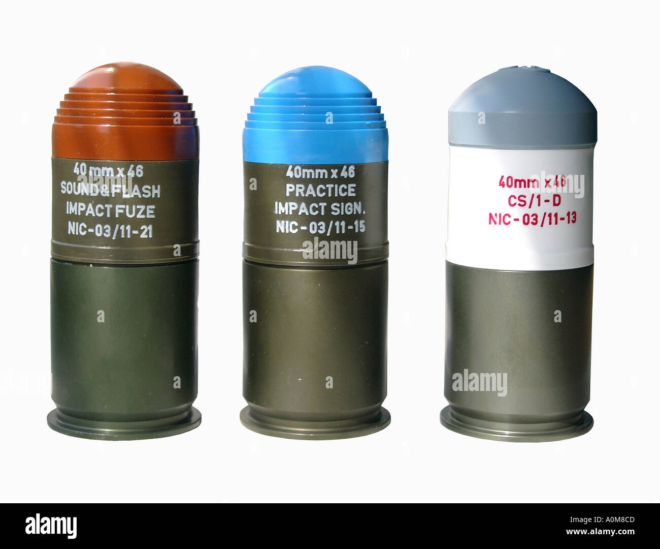 Grenade launcher cartridges Stock Photo - Alamy