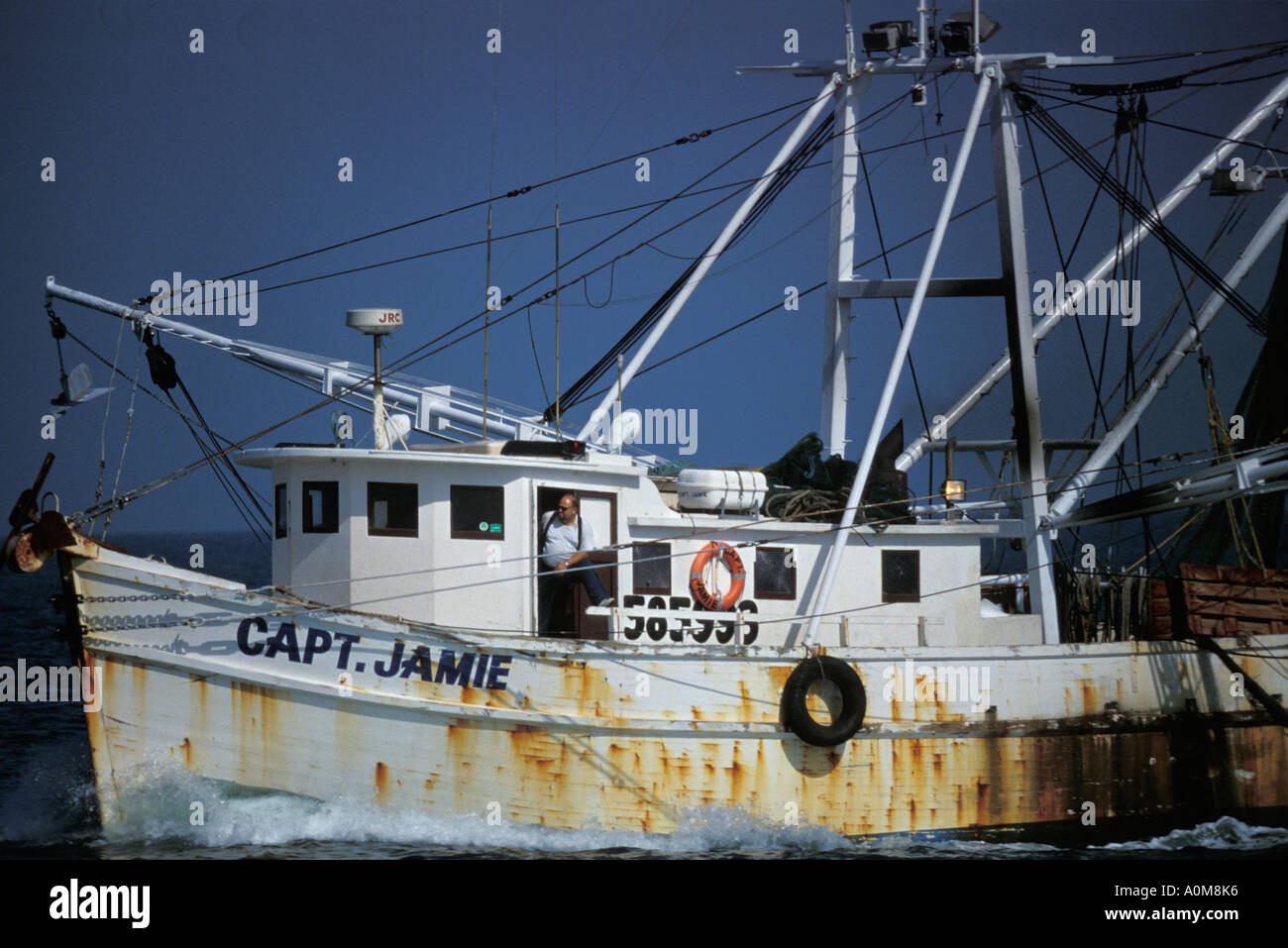 fishing trawler boat gulf of Mexico FL Florida Stock Photo - Alamy