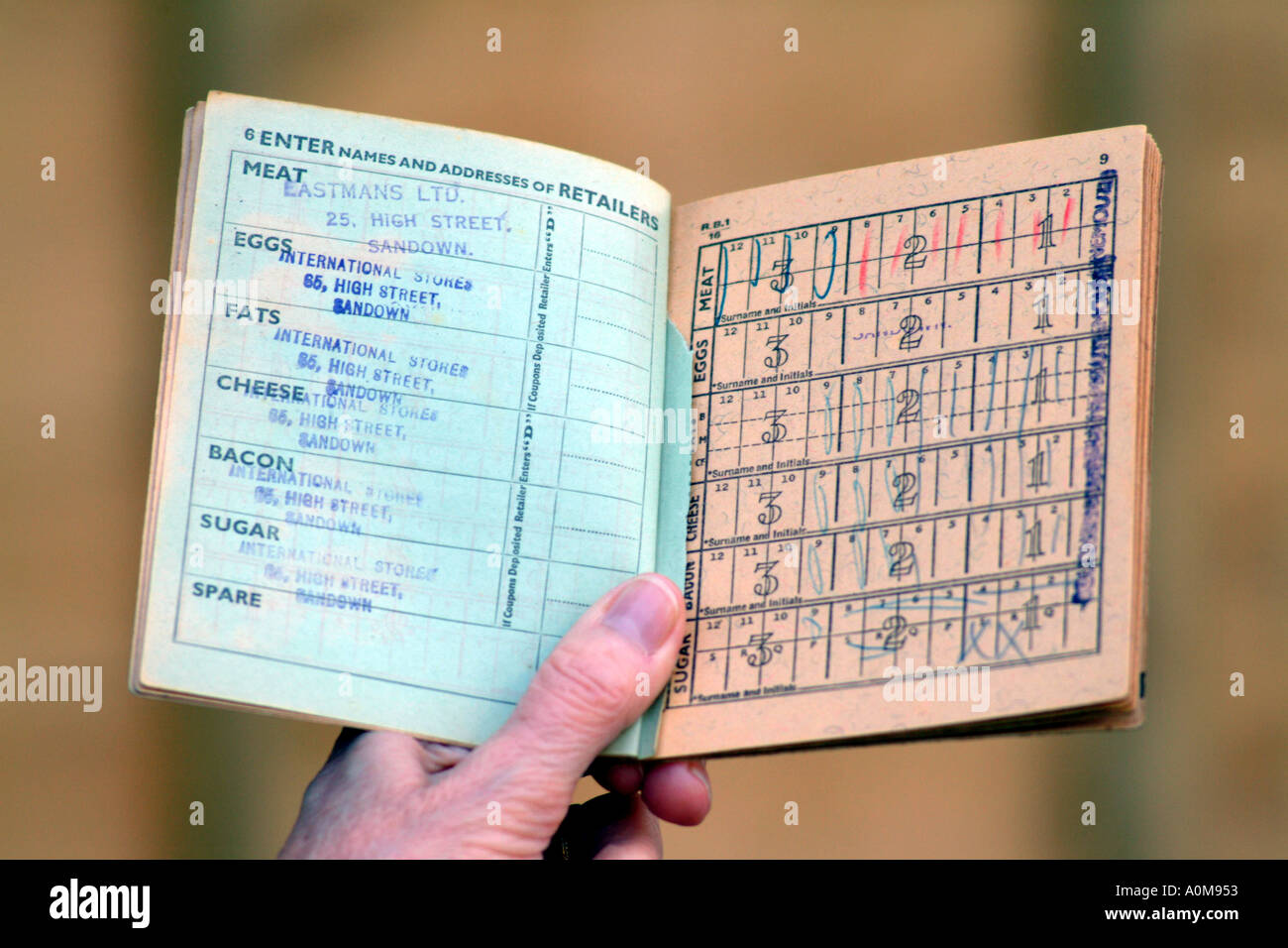 Ration Book Issued by Ministry of Food England UK Stock Photo - Alamy