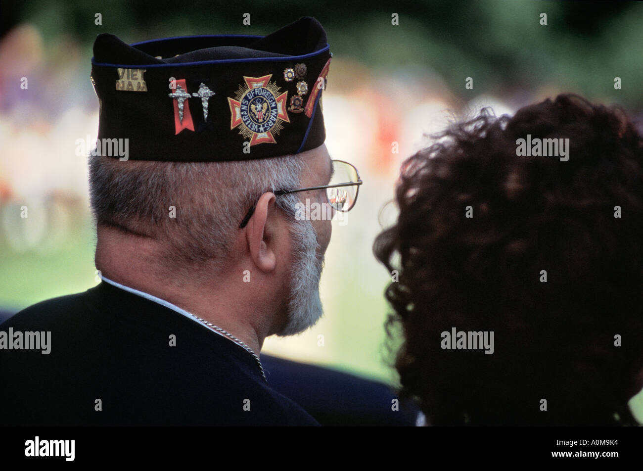 vfw veteran of foreign war at memorial service 4th of July small town ...