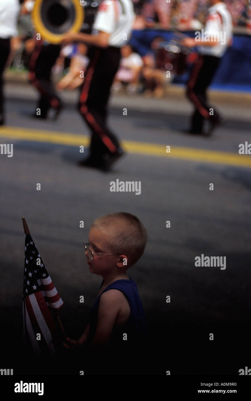 small town parade American US United States Stock Photo - Alamy