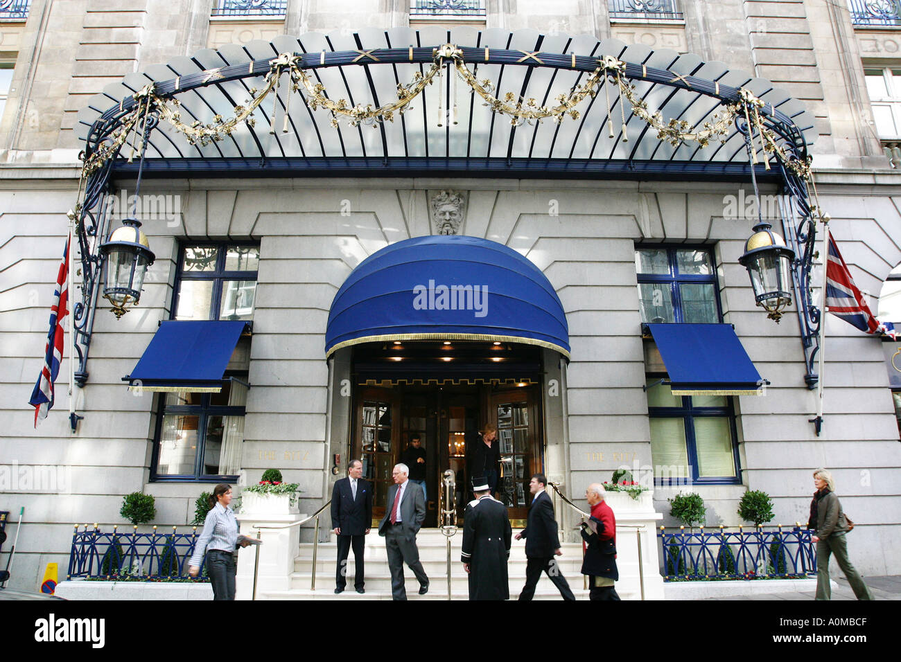 The Ritz Hotel Piccadilly London front entrance Stock Photo - Alamy