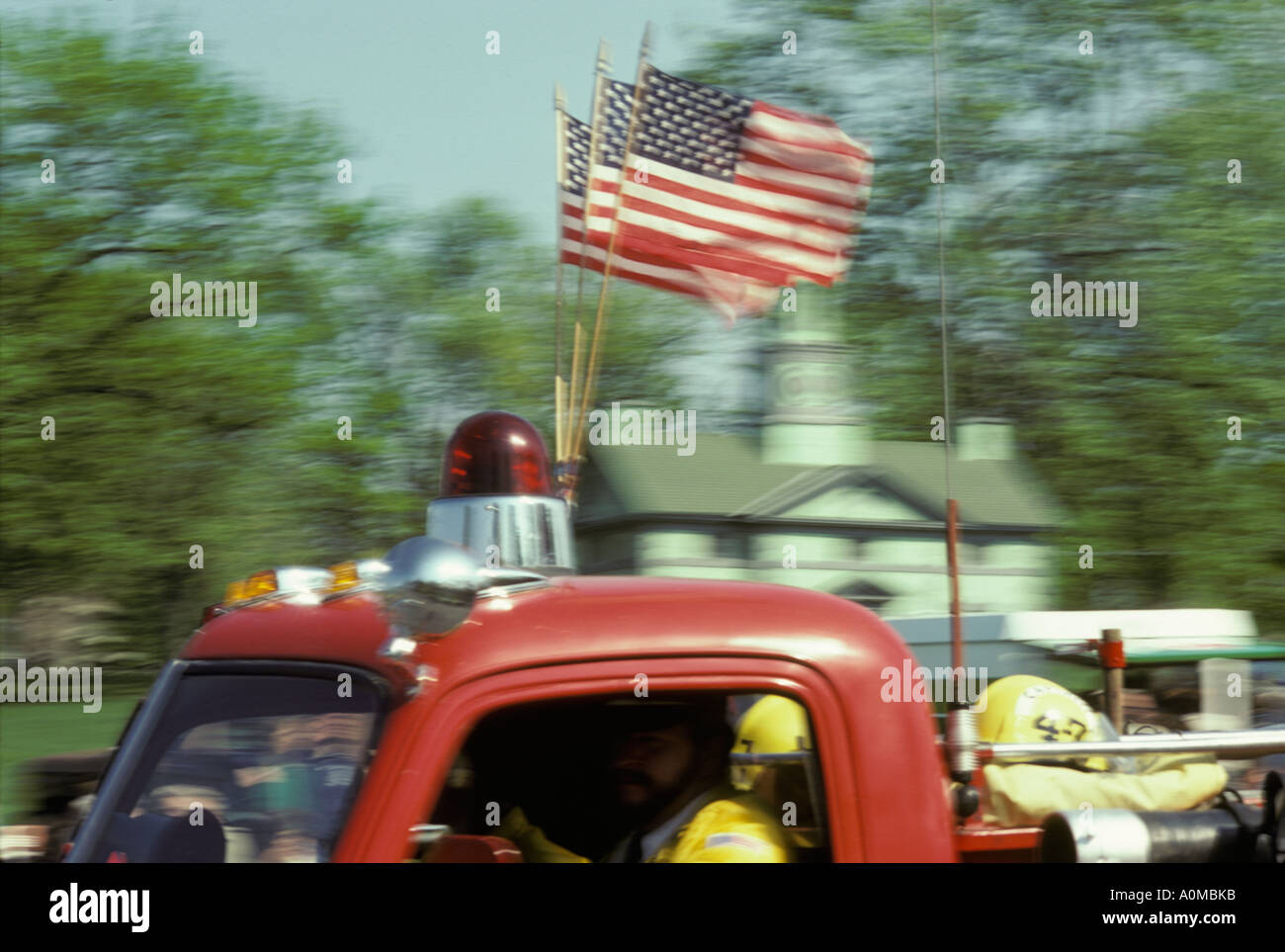 American flags parade hi-res stock photography and images - Alamy