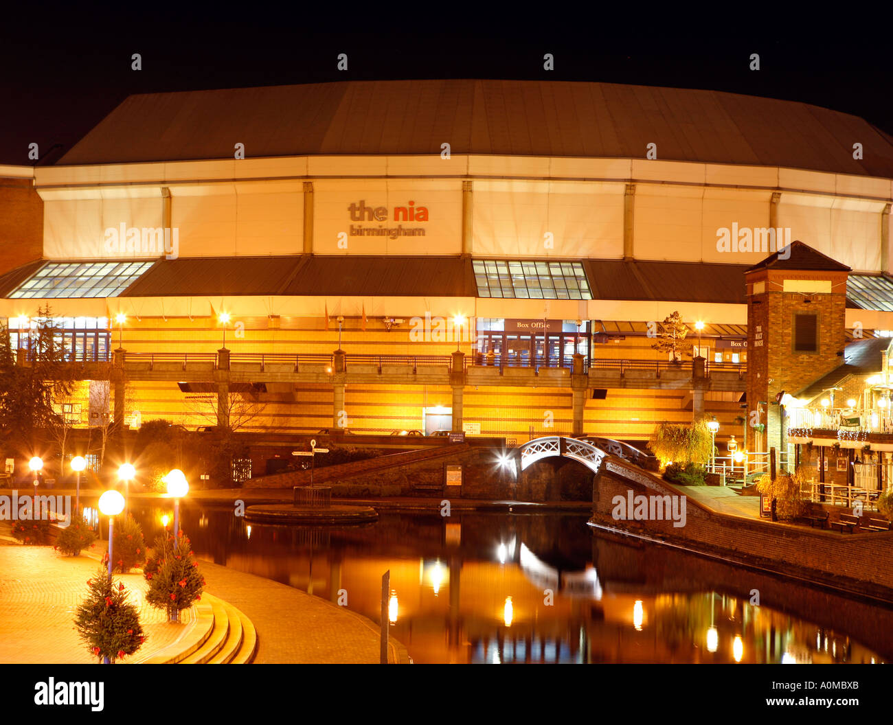 The National Indoor Arena Birmingham Alongside canal network Stock ...