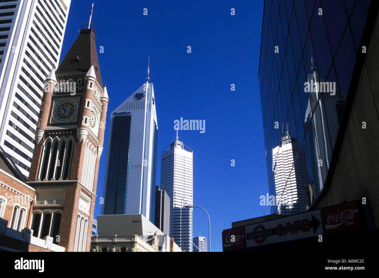 Perth city centre buildings 2002 Stock Photo - Alamy