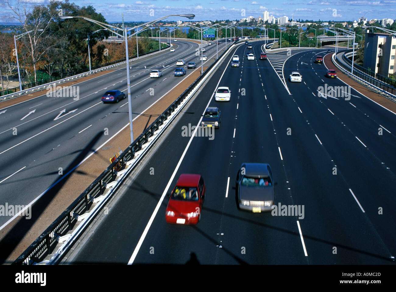 Mitchell Freeway running through Perth Stock Photo - Alamy
