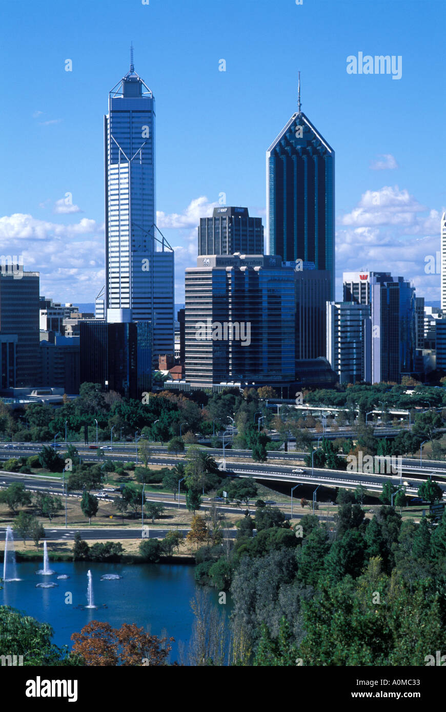 Perth taken from Kings Park which is beautiful park overlooking the ...