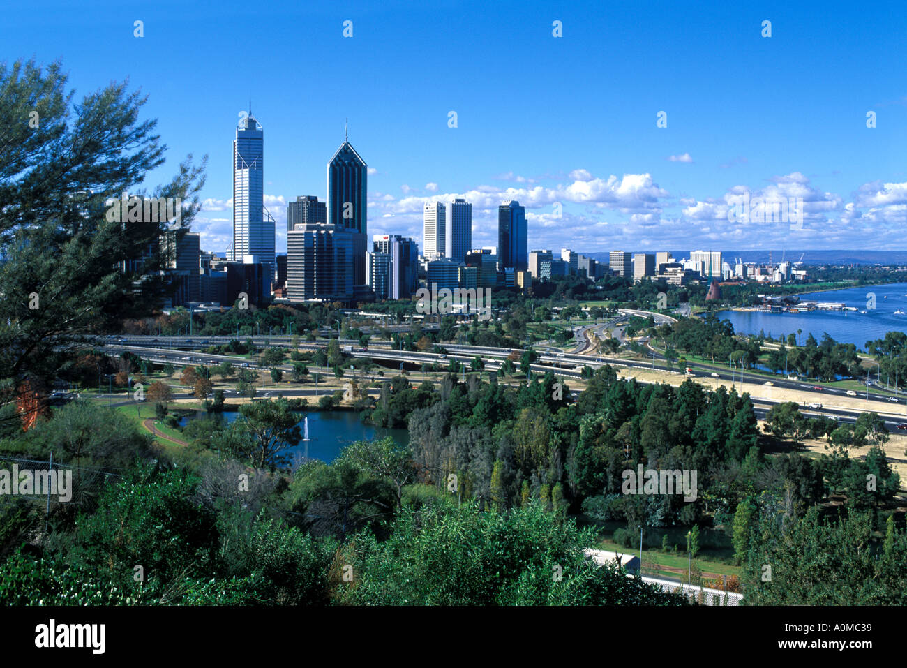 Perth taken from Kings Park which is beautiful park overlooking the ...
