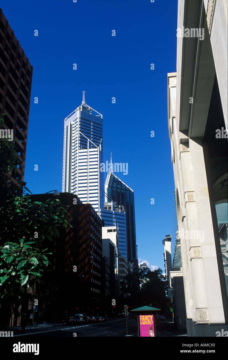 Perth tall city centre tall buildings Stock Photo - Alamy