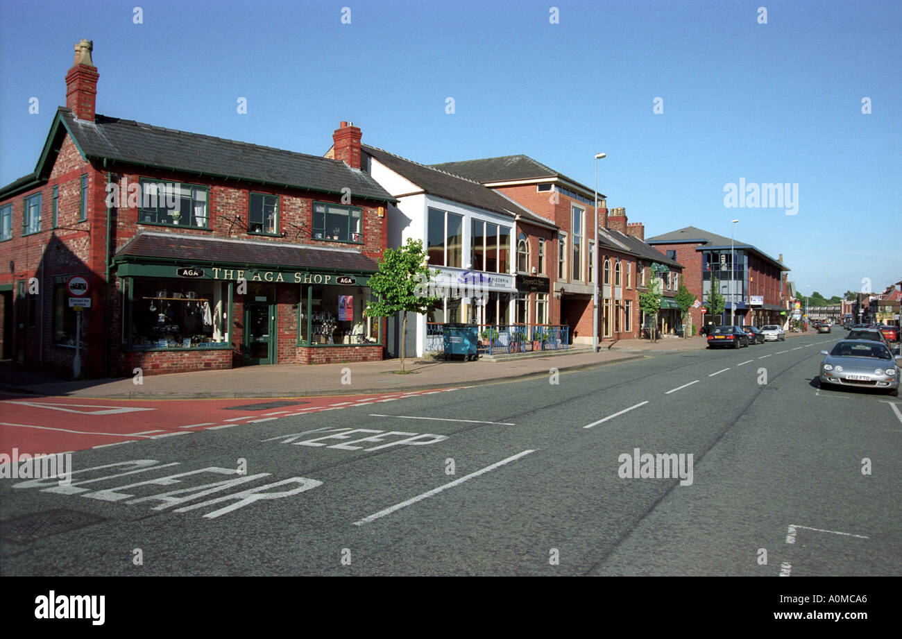 Water Lane looking towards the town centre Wilmslow Cheshire England ...