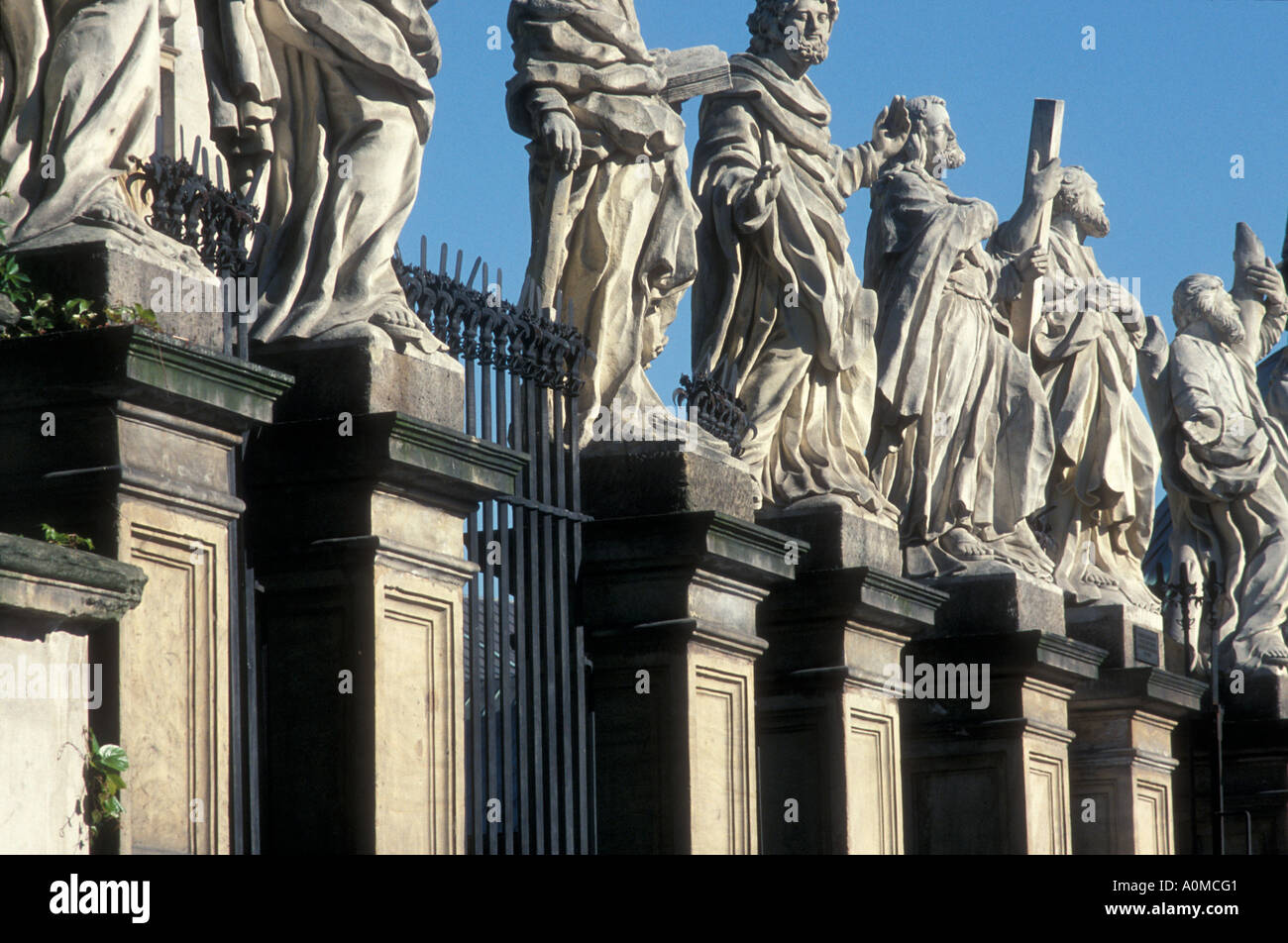 Krakow, Poland: Statues of apostles at Saints Peter and Paul Church ...