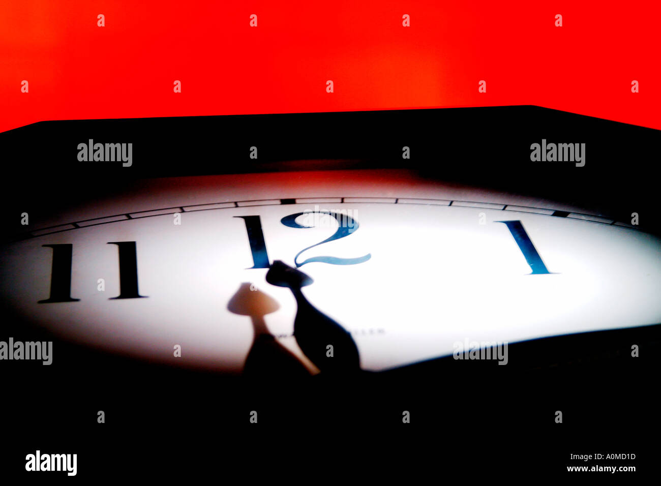 Clock Face Highlighted On 12 Photo Photos Photographs Stock Photo - Alamy