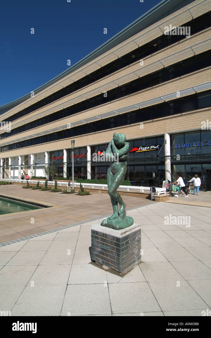 Harlow new town redeveloped civic centre with sculpture offices and ...