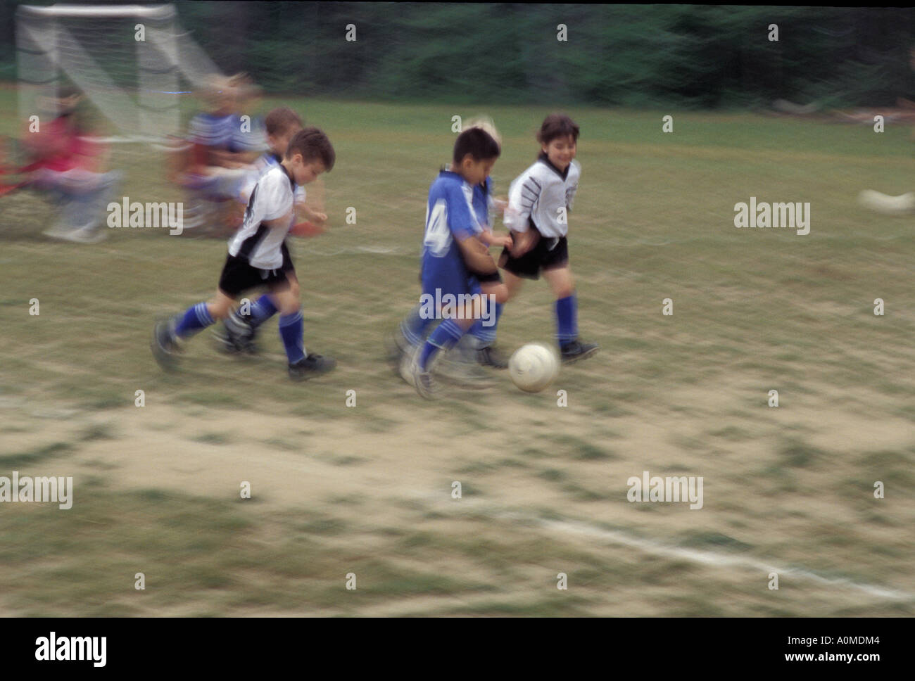 young soccer players learn fundamentals copy space Stock Photo - Alamy