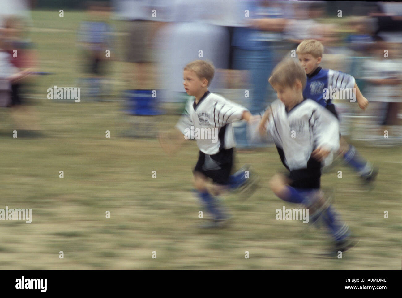 young soccer players learn fundamentals copy space Stock Photo - Alamy